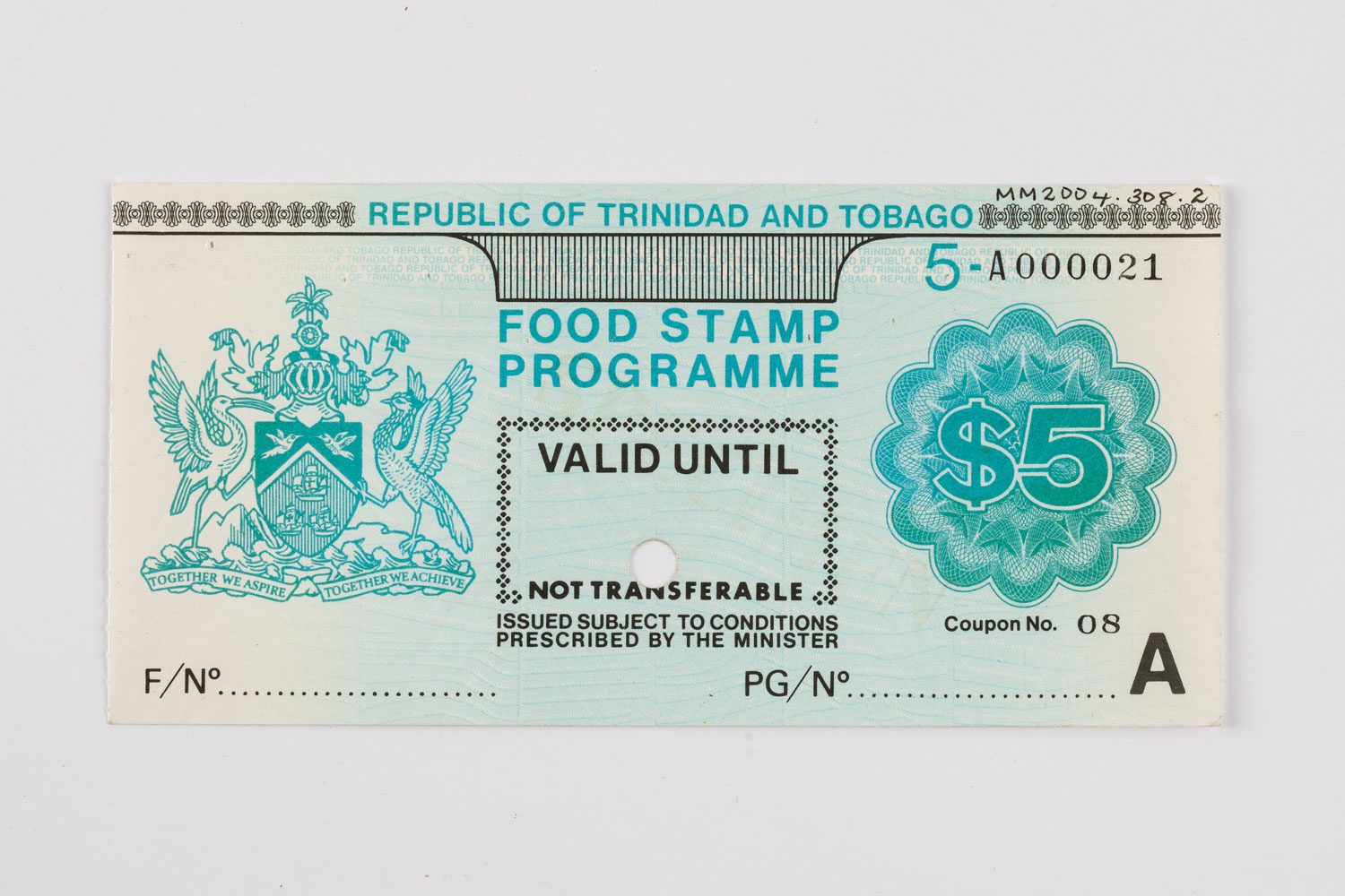 1978 Five Dollar Food Stamp – Central Bank Museum