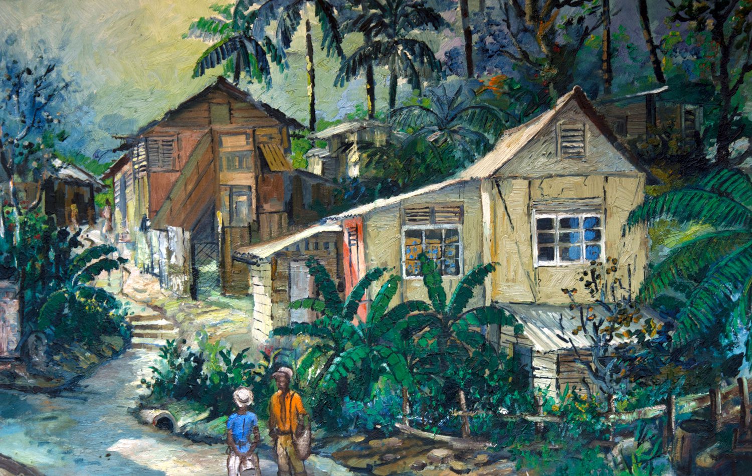 1980-Dermot Louison-Village Scene – Central Bank Museum